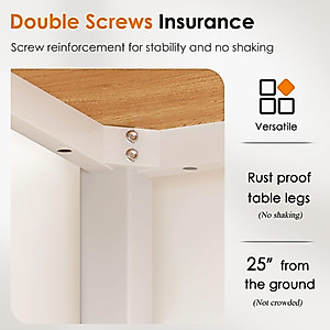 DlandHome 63 inches X-Large Computer Desk, Composite Wood Board, Decent and Steady Home Office Desk/Workstation/Table, BS1-160TW Teak and White Legs, 1 Pack