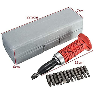 eoocvt 14pcs Heavy Duty Impact Screwdriver Driver Bits Tool Socket Set Kit With Case