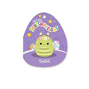 Squishmallows Original 14in Sybil The Green Bee with Flower Crown – Official Jazwares Easter Plush (Large)