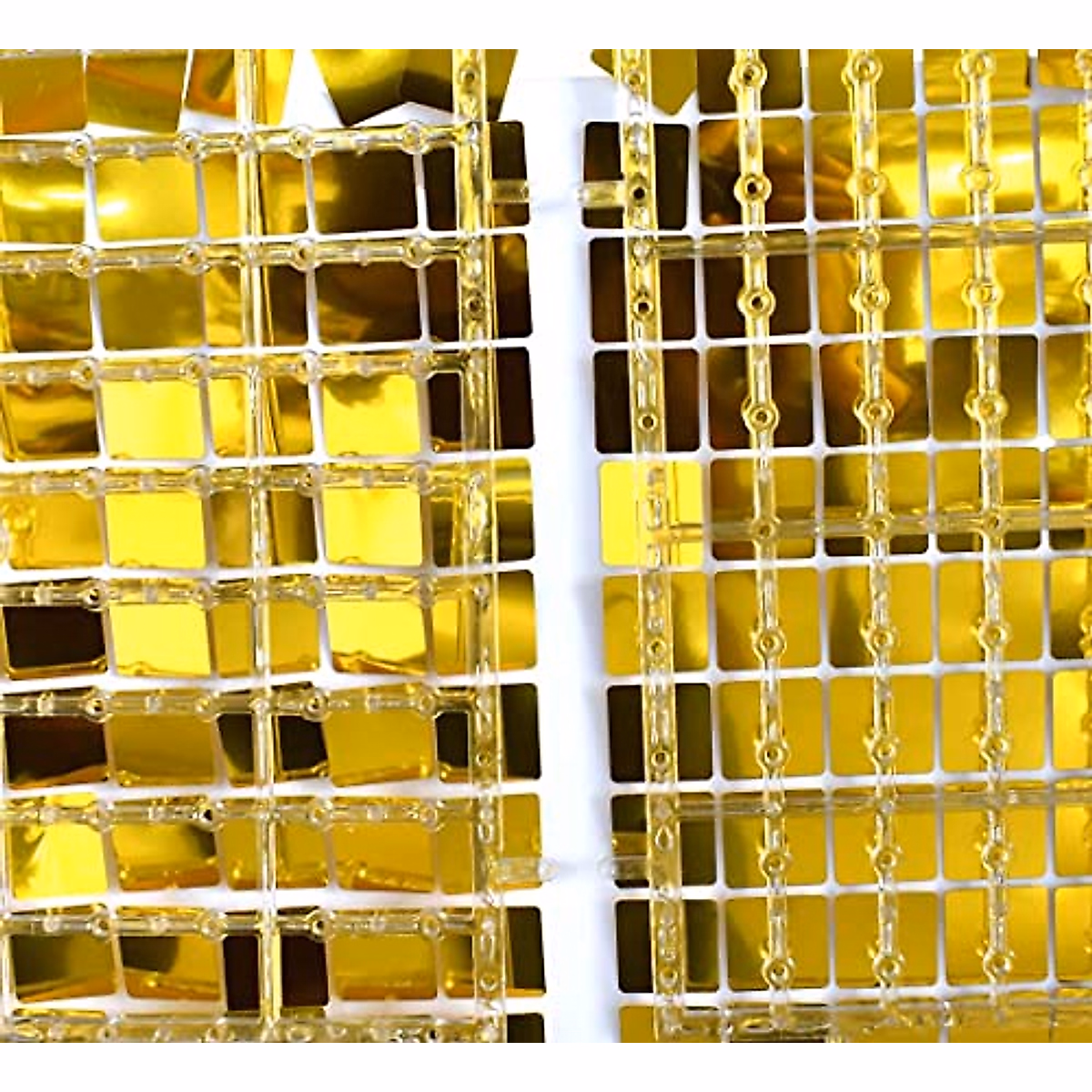 BannerBuzz Shimmer Panel Backdrop, Made of Premium Quality Plastic (Gold, 6' W X 8' H)