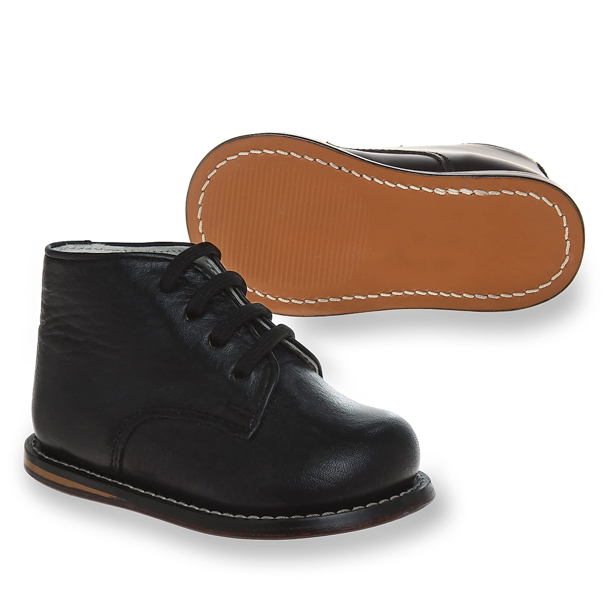 Josmo Baby Unisex Walking Shoes First Walker, Baby First Walker Shoes - Black (Size 4.5 Toddler)