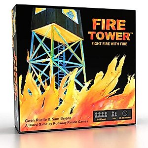 Runaway Parade Games Fire Tower Board Game- Fight fire with fire in This Award-Winning, Fast paced and Competitive Game
