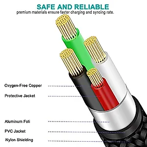Camera USB Cable,Braided Mini USB Data Transfer Cord for Canon Rebel/PowerShot/EOS/DSLR/ELPH Digital Cameras,SCOVEE Camcorder Wire for Canon Rebel,Vixia PC Computer Interface Charger Replacement 3FT