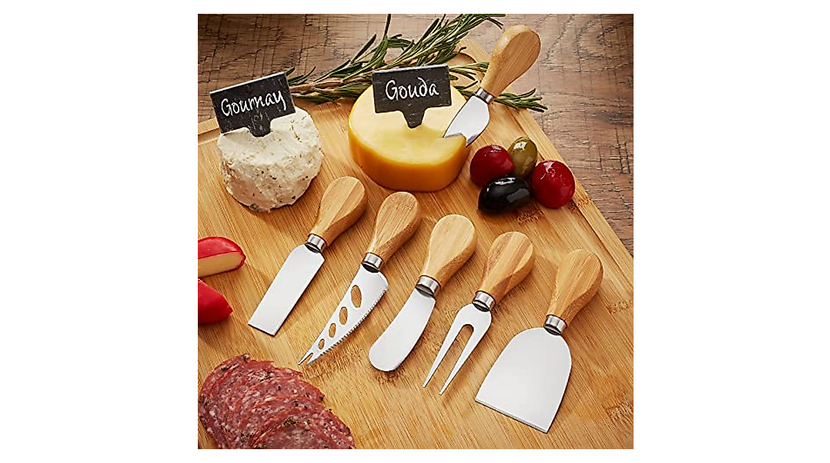 Casafield 12-Piece Cheese Knife Set – Bamboo & Steel