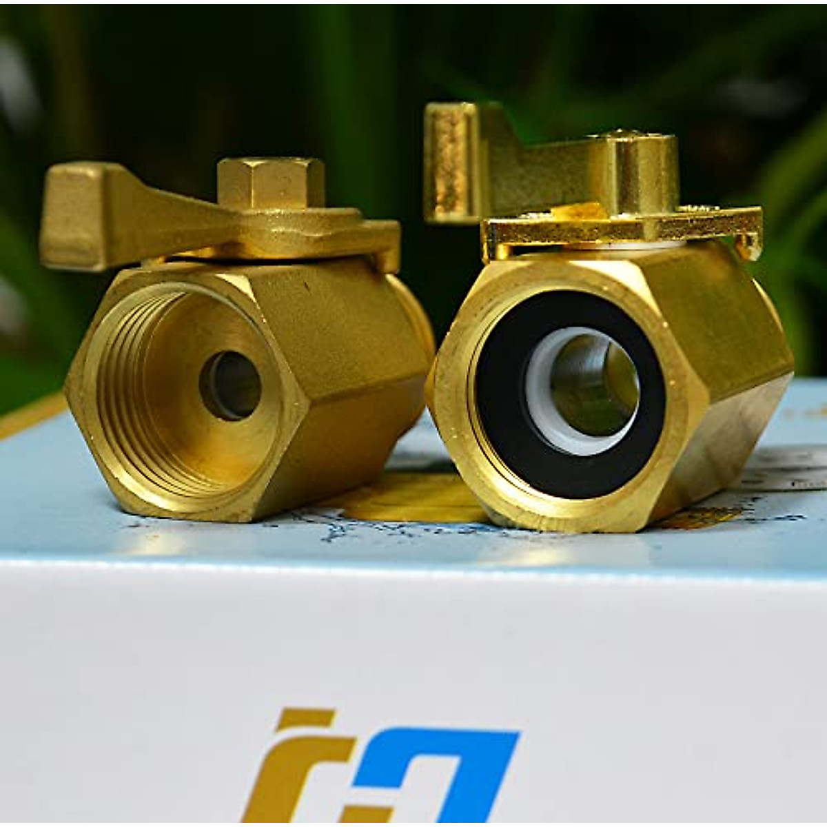 HQMPC Super Heavy Duty 3/4" Brass Shut Off Valve Garden Hose Shut Off Valve Garden Hose Connector 1 PC