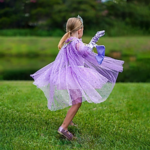 Aoiviss Princess Cape Set for Little Girl, 11PCS Princess Dress Up Clothes Cape Clock with Skirt for Girl 3-8 Birthday Gift