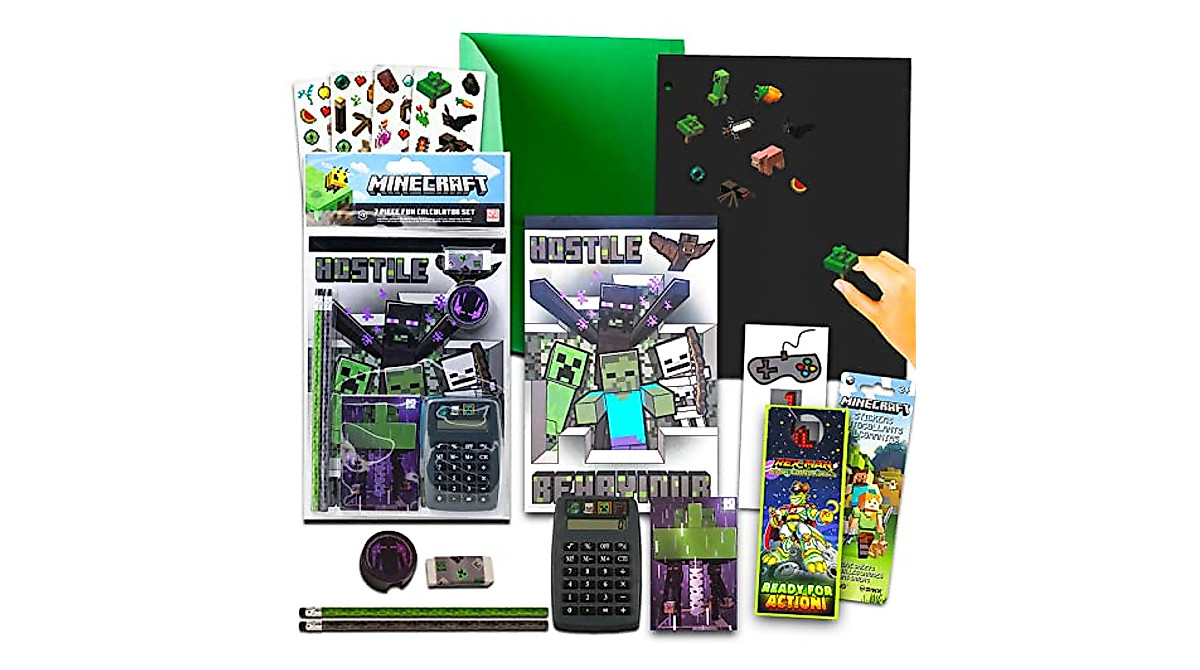 Minecraft School Supplies Value Pack - 9 Pc Bundle for Kids
