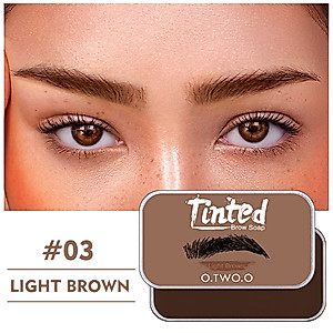 IONSGAKO Tinted Eyebrow Soap Kit, Brow Styling Soap Long Lasting Hold Eyebrow Soap Wax Long Lasting Waterproof Clear Brow Gel For Eyebrow Makeup Soap Brows Kit - Light Brown