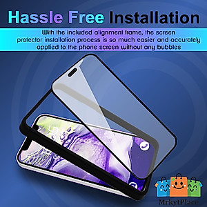 MRKYTPLACE 3 Pack Screen Protector for iPhone 13 Pro Max + 3 Pack Camera Lens Protector,Sensor Protection,Speaker Shield ,Easy Installation Frame ,Case Friendly Tempered Glass Film,[9H Hardness] - HD [6 Pack]