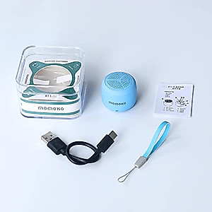 MOMOHO Bluetooth Speaker Waterproof Bluetooth Speaker Portable Bluetooth Speaker Wireless Bluetooth Speaker Brief Design IPX7 Small Speaker TF Card Play Support for Outdoor Use, Shower, Hiking (Blue)