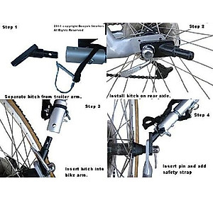 Booyah Strollers Double Child Baby Bike Bicycle Trailer, Jogger, Stroller with Suspension (Green)