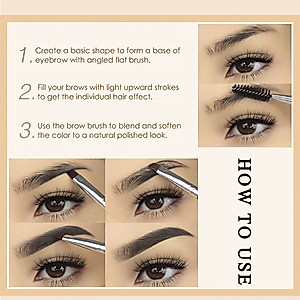 Waterproof Eyebrow Gel for Long Lasting, Highly Tinted Liquid Eye Brow Makeup, Sweatproof, Natural (Brunette)