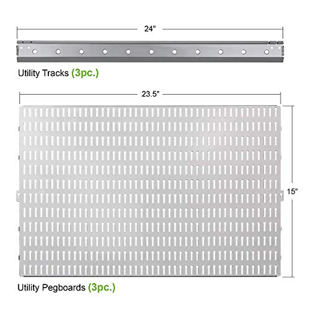Allspace 38 Pcs Multi-Purpose Utility Wall Organizer Set, Home, Garage, Office