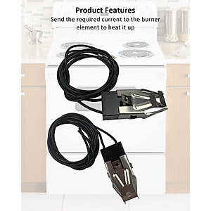 2Pack WB2X8228 Element Receptacle and Wire Kit Fit for GE Electric Ranges Electric Stove Burners parts Replaces AP2013499 PS242972