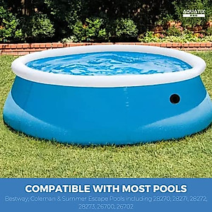 Aquatix Pro Pool Plugs 6pc Fits Intex, Bestway, Coleman & Summer Escape Above Ground Swimming Pools, Replacement Wall Plugs, Strainer Hole Plug, Filter Pump Water Stopper, Durable Drainer Plugs Black