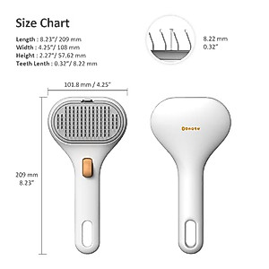 Cat Brush for Shedding Long or Short Haired Cats, Cat Brushes for Indoor Cats, DONOTU 2 in 1 Self Cleaning Slicker Brush for Large Medium Small Dogs, Pets Grooming Tool, Removes Mats, Tangles and Loose Fur