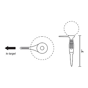 Flex Tee AlignTee Flexible Plastic Golf Tees (4 Pack) | Virtually Unbreakable Driver Tees with Alignment Aid, Greater Distance and Accuracy, Less Resistance
