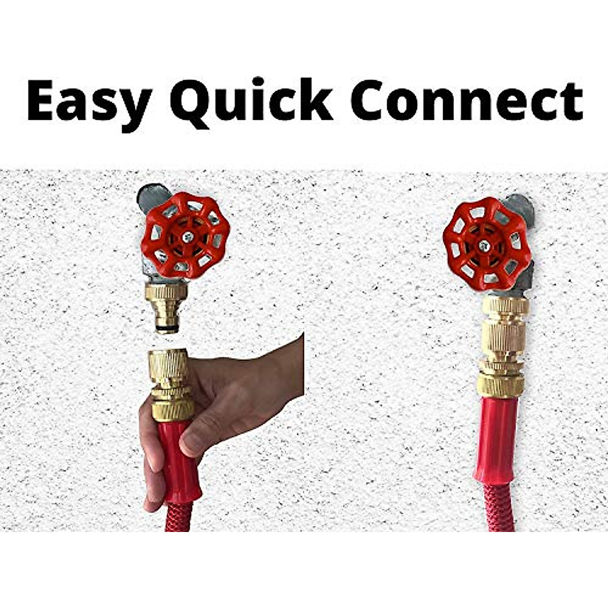 MAXFLO Garden Hose Quick Connect Garden Hose Fittings [3 Pack] Solid Brass Water Hose Quick Connect Fittings Quick Connector | Water Hose Connectors 3/4 inch GHT | Hose Couplers Quick Disconnect