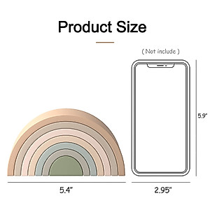 MCGMITT Rainbow Stacking Toy, Silicone Rainbow Stacker for Toddlers, Montessori Nesting Blocks, Building Creative Color Shape Matching Toy Set, 7 Layers