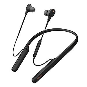 Sony WI-1000XM2 Industry Leading Noise Canceling Wireless Behind-Neck in Ear Headset/Headphones with mic for phone call with Alexa Voice Control, Black