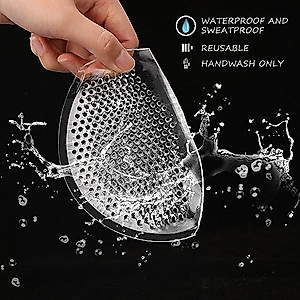 Silicone Bra Inserts, Bra Inserts Silicone Bra Push Up Premium Silicone Breast Lift Enhancers Semi-Adhesive Breast Lift Enhancers Pads Push Up Cup V-Shaped, Reusable, Breathable, Clear for A/B/C Cup