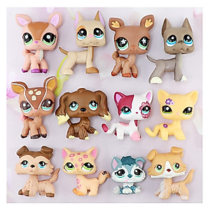 Junior Pet Shop lps Pets Collectable, (lps Pets 5pcs Random & lps Accessories 7pcs Random) Rare Figures Kids Gift