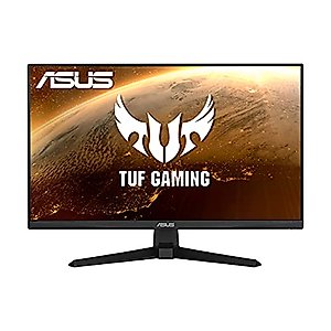 ASUS TUF Gaming 23.8” 1080P Monitor (VG247Q1A) - Full HD,165Hz (Supports 144Hz),1ms, Extreme Low Motion Blur, Adaptive-sync, FreeSync Premium,Shadow Boost, Speakers, Eye Care, HDMI, DisplayPort, BLACK