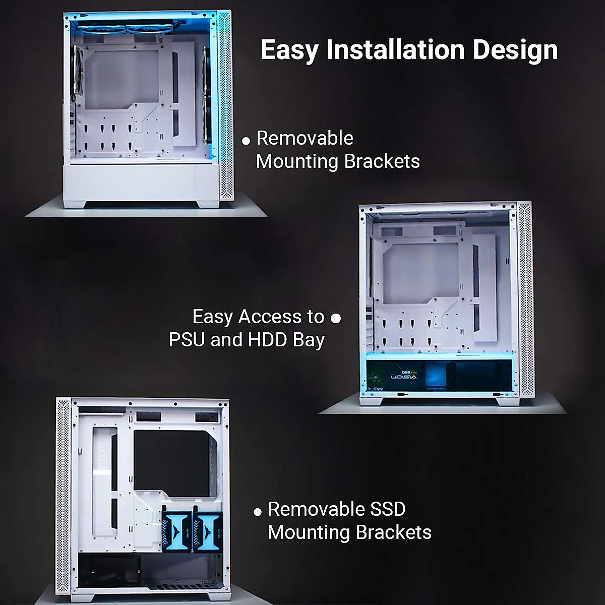 Lian Li Mid-Tower Chassis Micro ATX Computer Case PC Gaming Case w/Tempered Glass Side Panel, Magnetic Dust Filter, Water-Cooling Ready, Side Ventilation, 2x120mm PWM Fan Pre-Installed (205M, Black)