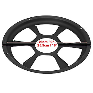 X AUTOHAUX Universal 9 Inch Black Car Audio Speaker Hollow Mesh Subwoofer Grill Cover Protector 2 Pcs