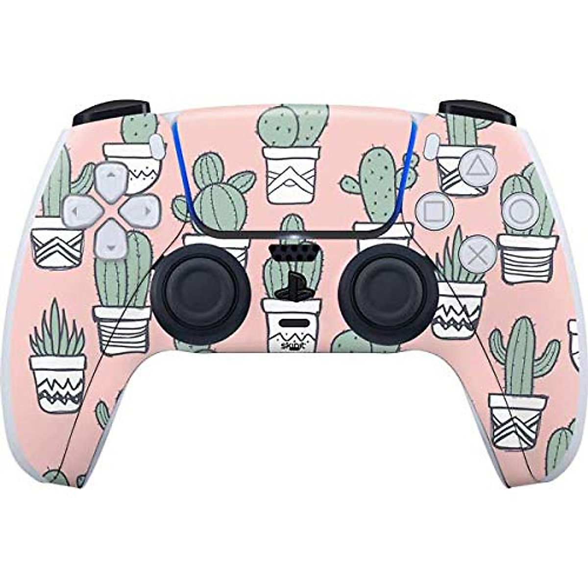 Skinit Decal Gaming Skin Compatible with PS5 Controller - Pink Cactus Design