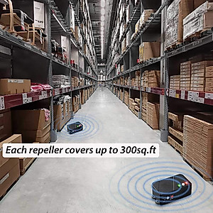 Glaobule Rodent Repellent Ultrasonic Electronic Battery Operated Pest Mouse Squirrel Repellent Ultrasonic Mice Rat Rodents Repeller with LED Strobe Lights for Indoor Use