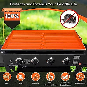 28 Inch Silicone Griddle Mat for Blackstone,Food Grade Griddle Buddy Mat for Blackstone Griddles Grill Outdoor,400°F Heat Resistant/Reusable/Easy to Clean, All Seasaon Cooking Protective