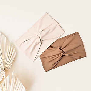 Jesries 10 PCS Women Headbands African Wide Hair Wrap Extra Turban Head Bands for Lady Large Sport Workout Stretch Non-slip Big Hair Bands