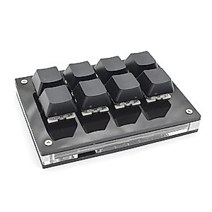 HMHAMA Mini USB 8-Keys Keyboard Custom Programmable Keypad Copy Paste Shortcuts Mechanical Gaming Keyboard