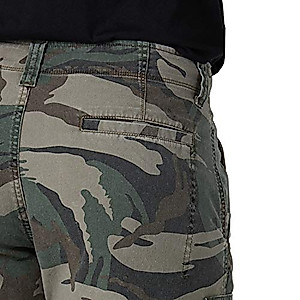 Wrangler Authentics Men's Classic Cargo Stretch Short, Green Camo, 34