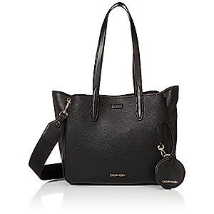 Calvin Klein Millie Novelty Tote, Black/Black