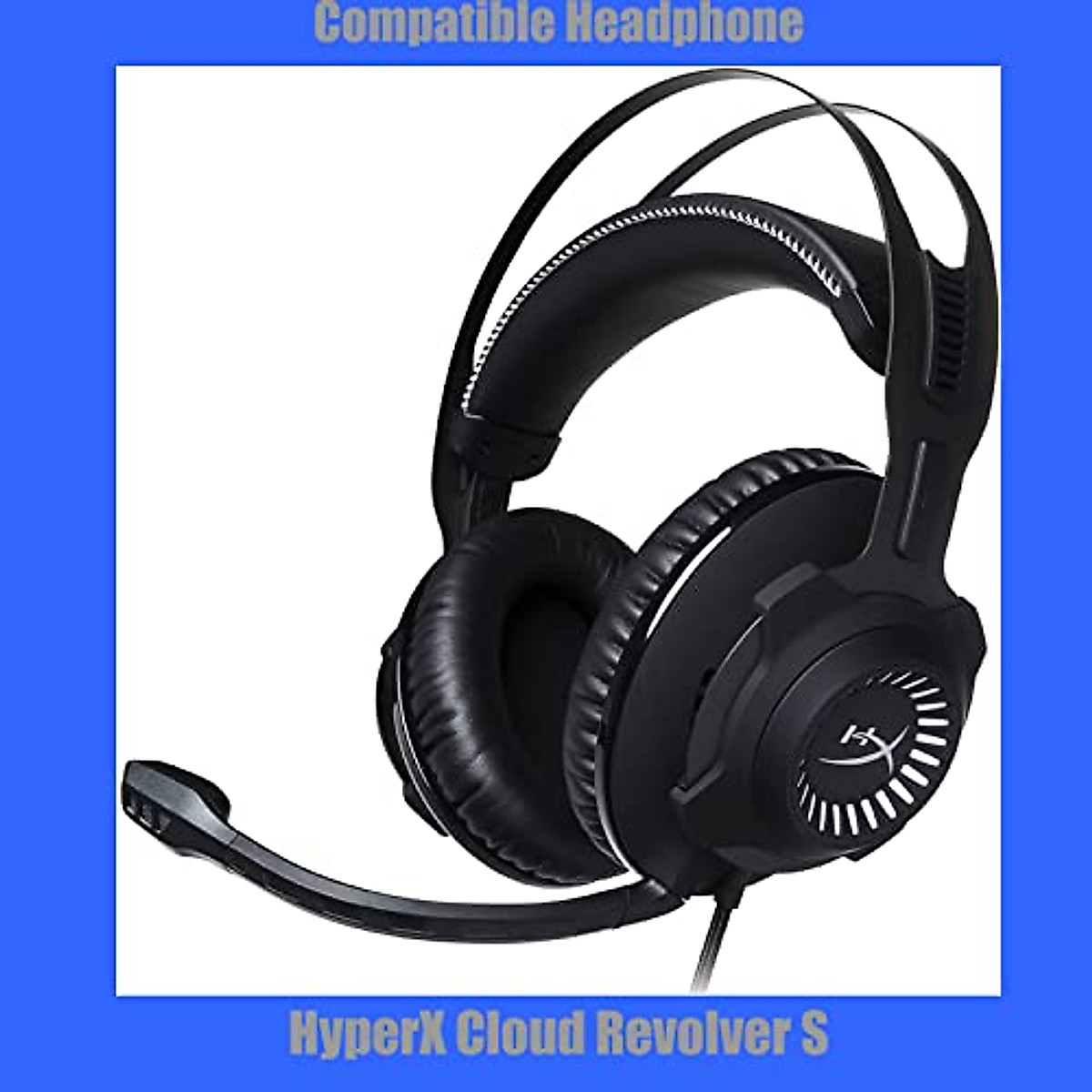 JULONGCR Cloud Revolver S Earpads Replacement Revolver S Ear Pads Cushion Cover Accessories Parts Compatible with Kingston HyperX Cloud Revolver S Gaming Headset.