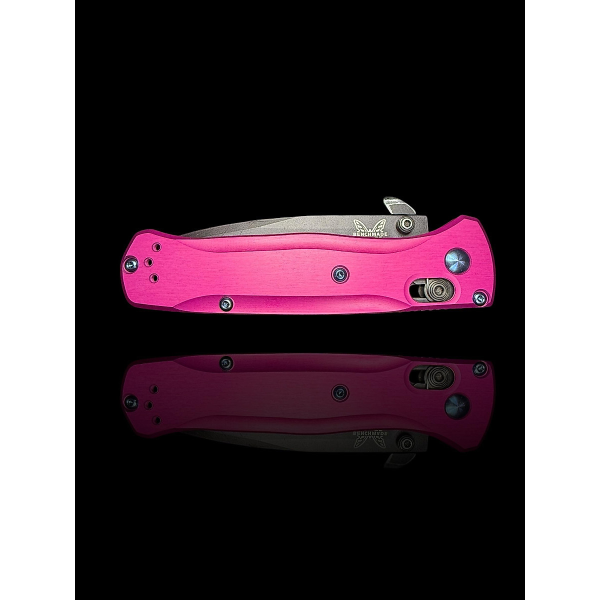 Hot Pink, Smooth, Billet Aluminum, Full Size Bugout, Gift for dad, Everyday Carry Knife Scales