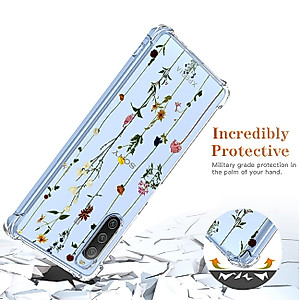 GTBDEKI Phone Case for Xperia 10 III Case, Sony 10 III Lite XQ-BT52 XQ-BT44 Case, Clear Case with Flower Garden Patterns Protective Phone Cover for Sony Xperia 10 III Floral Garden