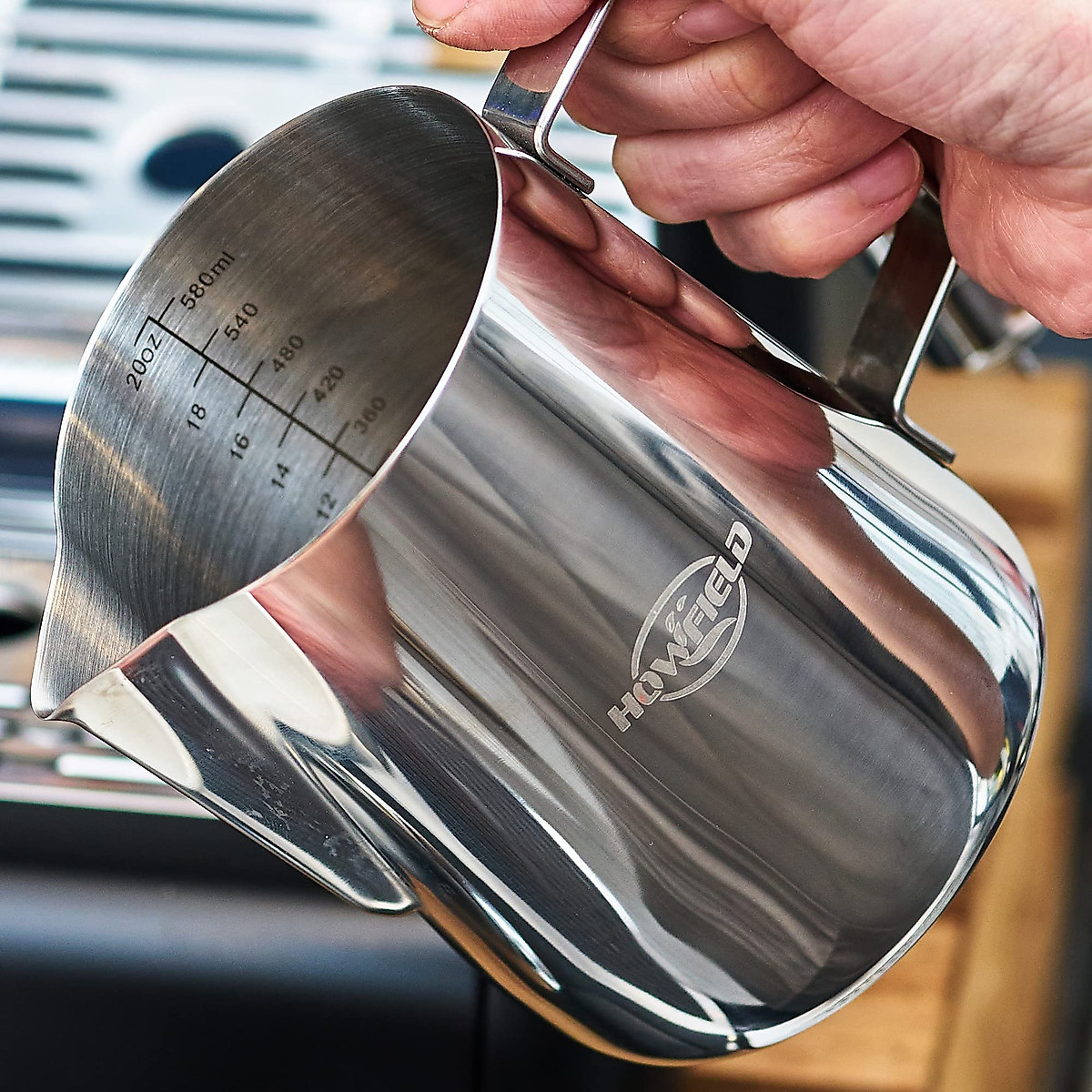 Stainless Steel Milk Frothing Pitcher - Milk Frothing Jug for Cappuccino, Barista Milk Frothing Pitcher Parent (none, 20OZ)