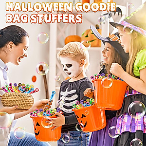 32 Pcs Halloween Party Favors Bubble Wands for Kids Halloween Basket Stuffers Goodie Bag Fillers, Halloween Toys Treats Non Candy Bulk Classroom Prizes Favors for Toddlers Kids Birthday Party Supplies