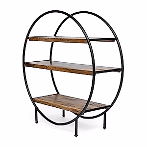 Christopher Knight 3 tier Home Shelf, Natural + Black