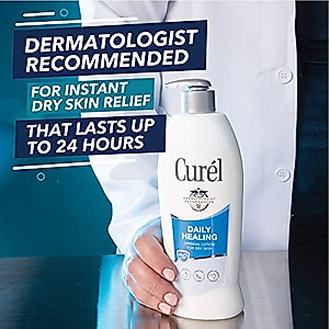 Curél Daily Healing Body Lotion for Dry Skin, Repairs Dry Skin and Retains Moisture, Body and Hand Lotion, 20 Ounce, with Advanced Ceramides Complex