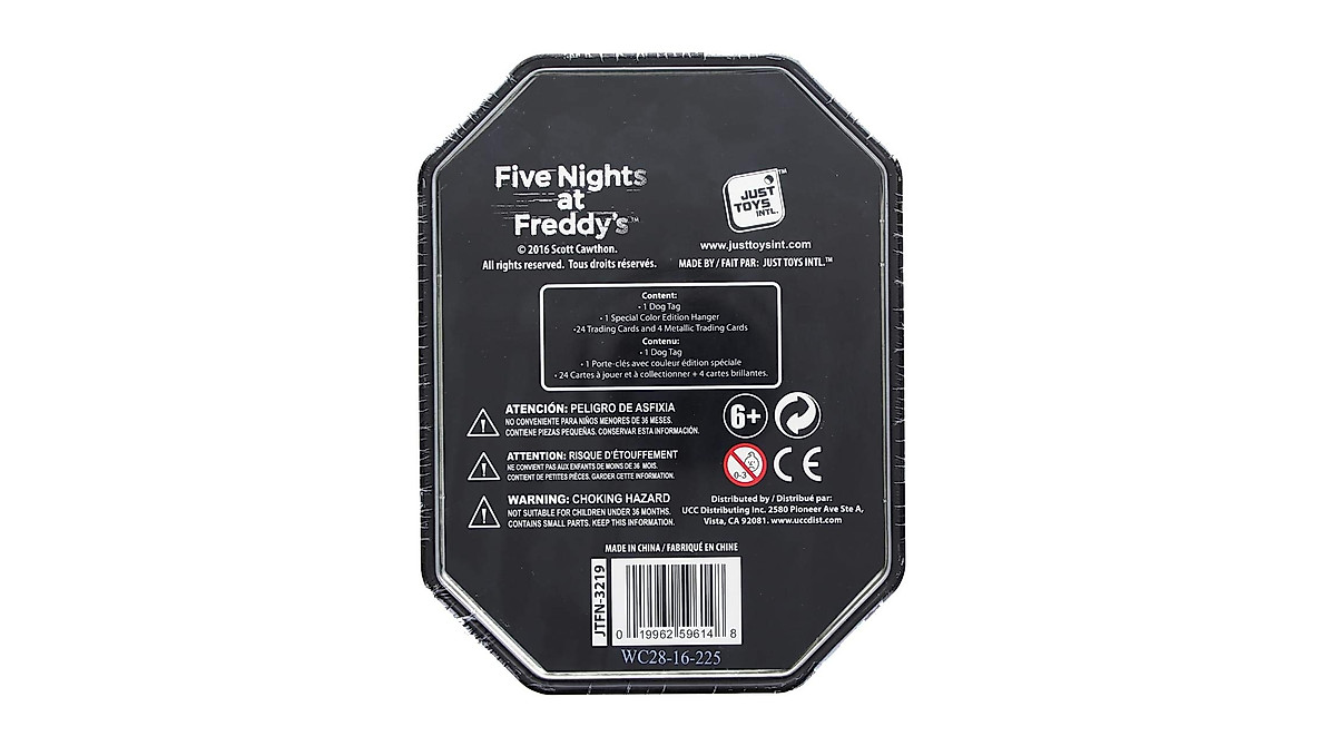 FNAF Collectable Dog Tag & Key Chain Tin Set