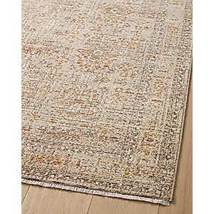 Loloi Angela Rose Blake Collection BLA-06 Oatmeal/Spice 7'-10" x 10'-2", .25" Pile Height, Fringe, Area Rug