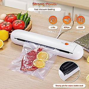Maylmc 16 Inch Vacuum Sealer Machine Automatic Lid Opening for Kitchen, Food Vacuum Sealer Machine with Dry and Moist Universal, Vacuum Food Sealer Machine Come with 20Pcs Seal Bags Starter Kit