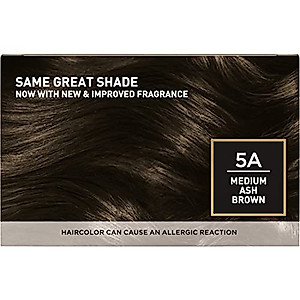 L'Oreal Paris Superior Preference Fade-Defying + Shine Permanent Hair Color, 5A Medium Ash Brown, Pack of 2, Hair Dye