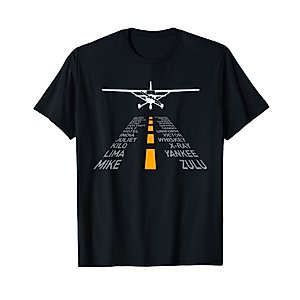 RC Plane Pilot Airport Runway Phonetic Alphabet Small Plane T-Shirt