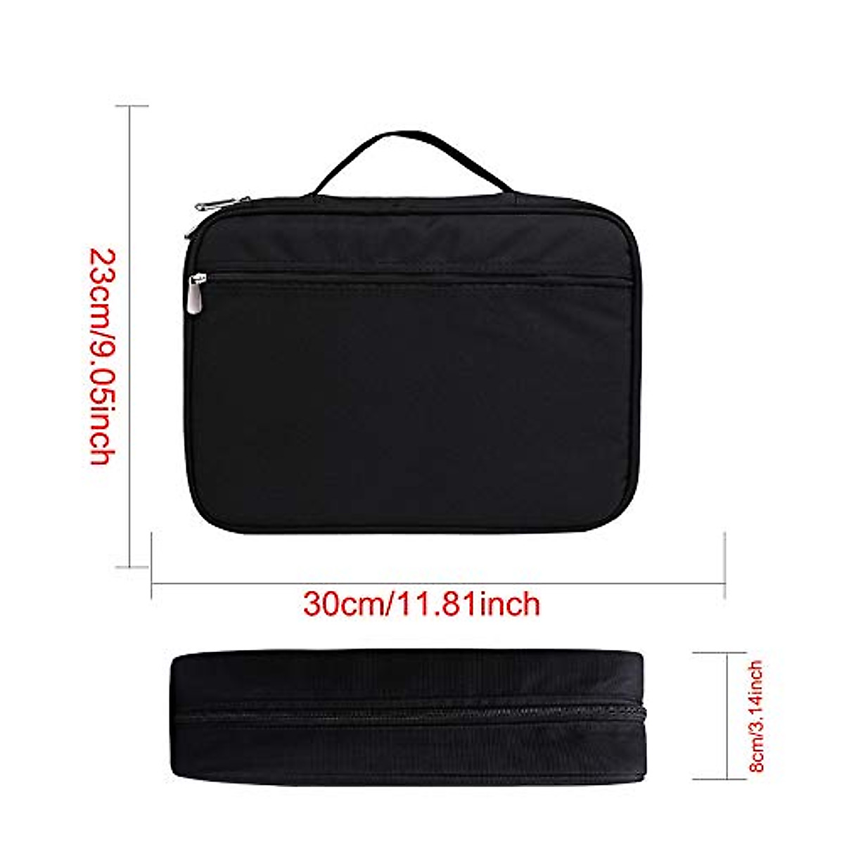 BOMKEE Pencil Case for Adults 220 Slots Pencase Colored Pencils Gel Pen Organizer Bag with Zipper for Student Artist Handy Glitter Gel Pens, Refills, Waterproof Coloring Holder Pencils Case(Black)