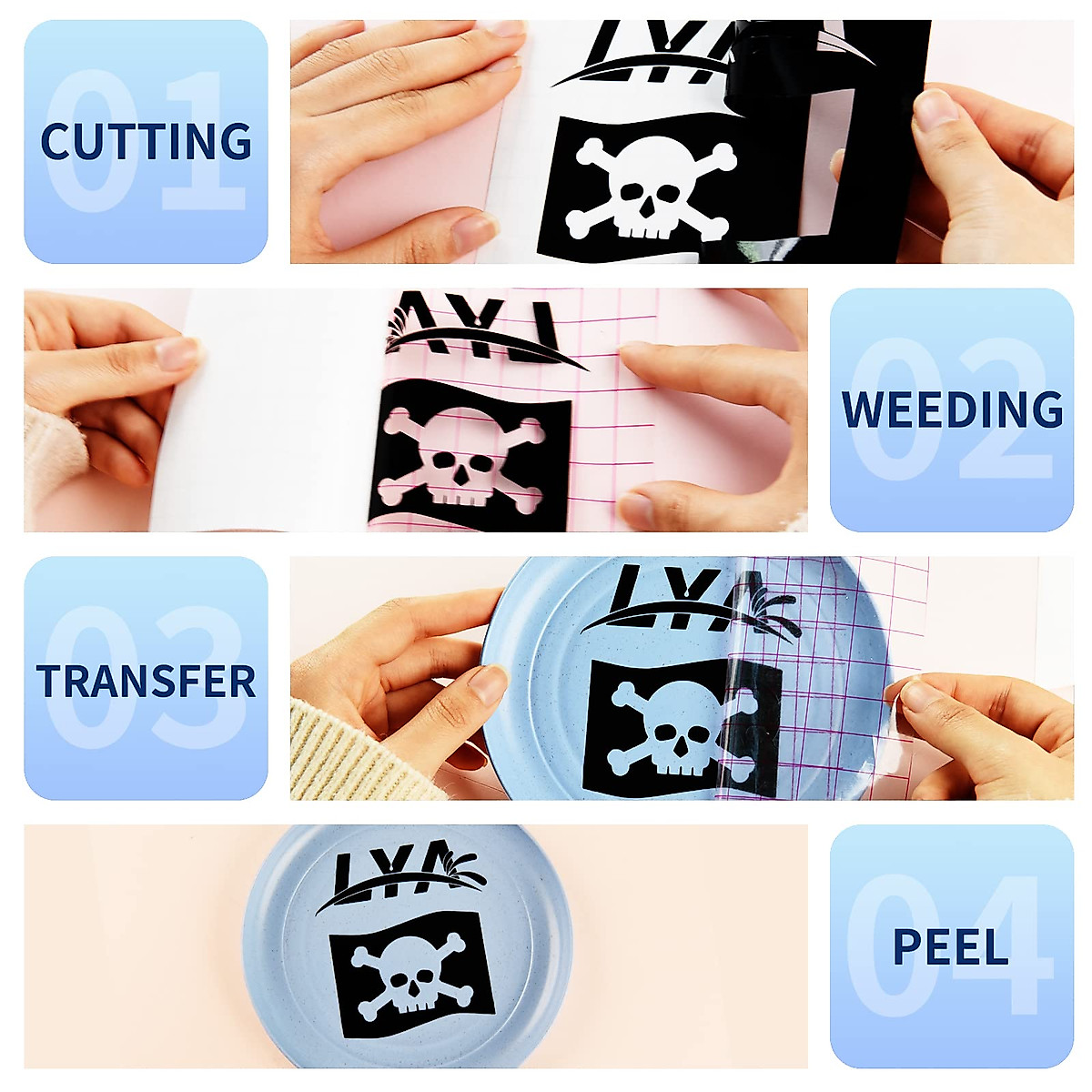 Glossy Black Permanent Vinyl for Cricut, Lya Vinyl Glossy Black 12" x 50Ft Permanent Adhesive Vinyl Roll for CRI-Cut, Silhouette Cameo, Vinyl Roll for Craft Cutter